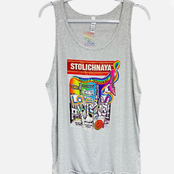 Stoli | Shirts | Bella Canvas Stolichnaya Gay Pride Tank Top Lg Lgbt ...